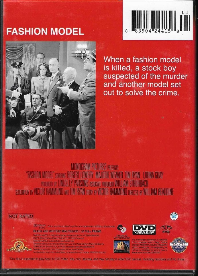 Fashion Model (DVD, 1945) | eBay