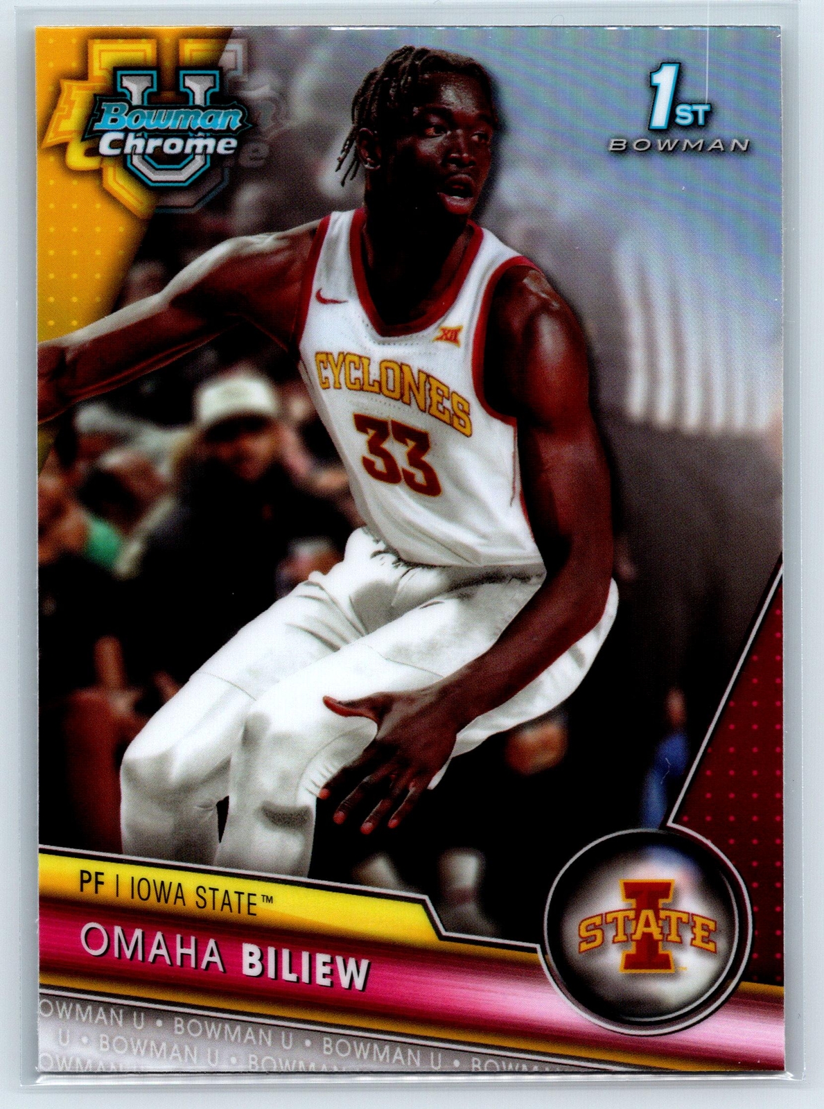 Omaha Biliew 2023 Bowman University Chrome Refractor Iowa State ...