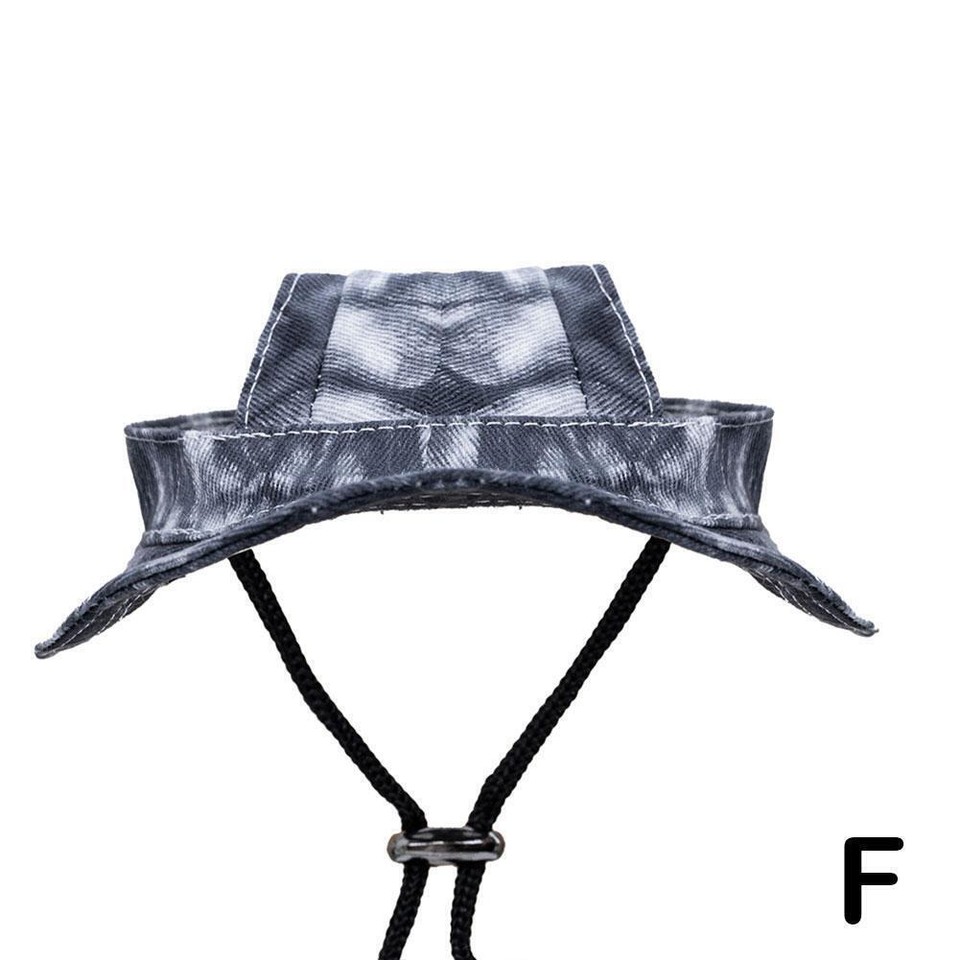 Dog Bucket Hats, Dog Round Cap with Ear Hole Adjustable Outdoor Travel ...