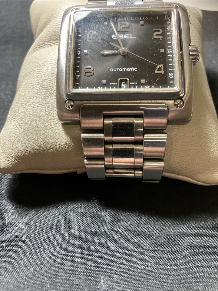 ebel 1911 Square Dial mens watch automatic Stainless Steel Case ...