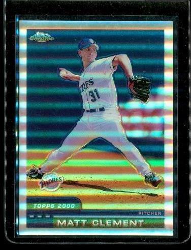 2000 TOPPS CHROME Refractor Baseball Card #301 MATT CLEMENT San Diego ...
