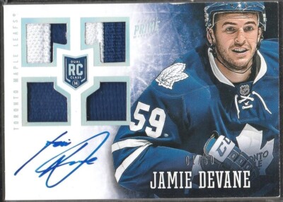 2013-14 PANINI PRIME HOLOSILVER JAMIE DEVANE RC PATCH AUTO MULTI-COLOR ...