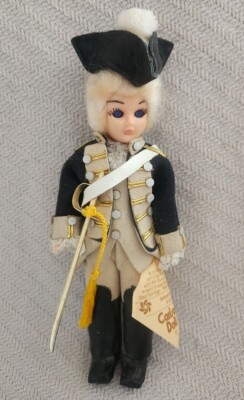VGUC Vintage 8" Carlson General George doll w/orig tag~8-116~Washington ...
