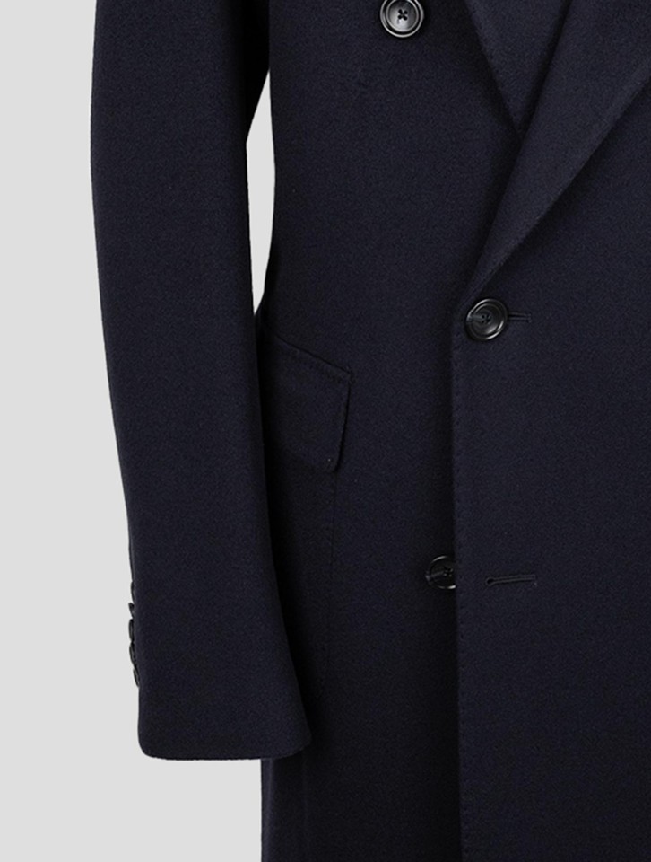 NEW TAGLIATORE BLUE CASHMERE DOUBLE BREASTED OVERCOAT US 46 - EU 56 ...