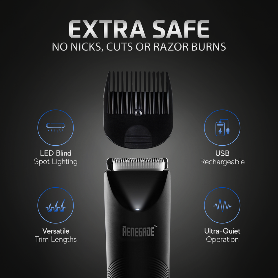 Ball Trimmer for Men Manscape Pubic Hair Waterproof Electric Groin Body ...