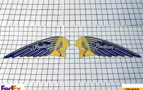 Indian Chief Scout Motorcycle Fuel Tank Emblem Indian Badge Set 2x ...