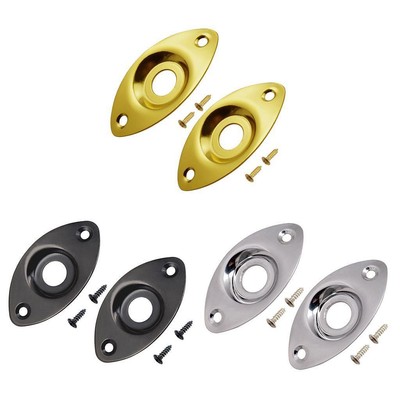 2 Guitar Oval Mounting Socket Plate Guitar Bass Replacement | eBay ...