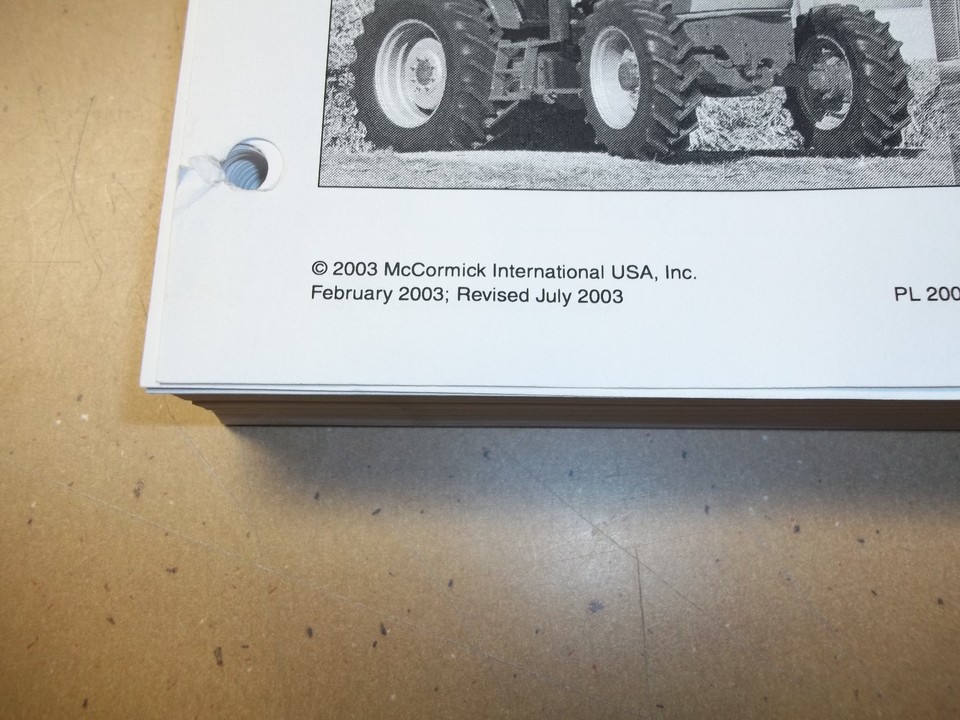 McCormick Tractors Parts Price List from 2003- Loose leaf | eBay