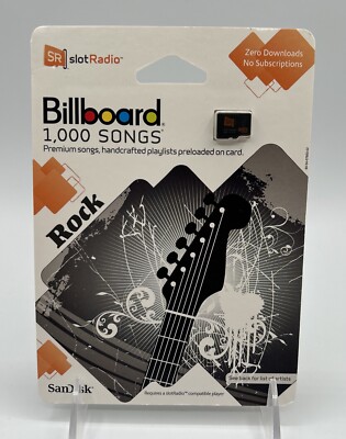 Sandisk SR Slot Radio Billboard 1,000 Songs - ROCK - Preloaded SD Card ...