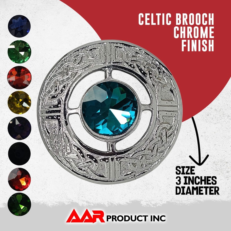 Scottish Kilt Fly Plaid Brooch Various Chrome Highland Pin Brooches ...