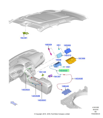 NEW Genuine OE Ford Parts Audio Control Module IP Cable-GJ5Z14D202A ...