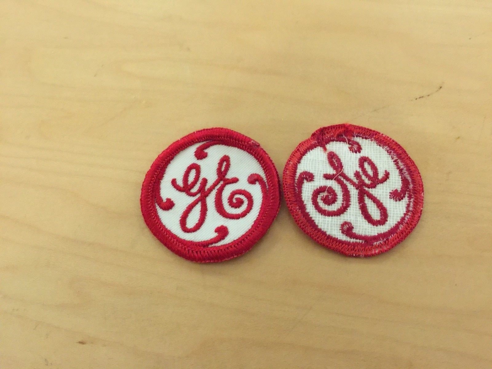 GE VINTAGE,patch, white backround,60's , new old stock 2" widex2" high ...