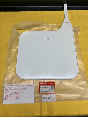 Honda CR125 CR250 CR500 XR200R OEM Number Plate AHRMA MX | 61136ML3841 ...