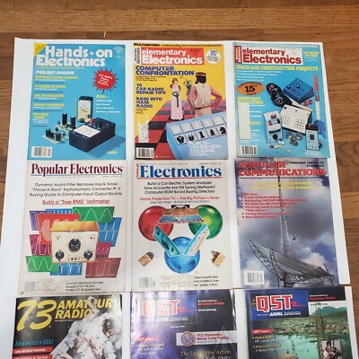 Lot of 18 Vintage Ham radio Magazines CQ QST 73 Popular communications ...