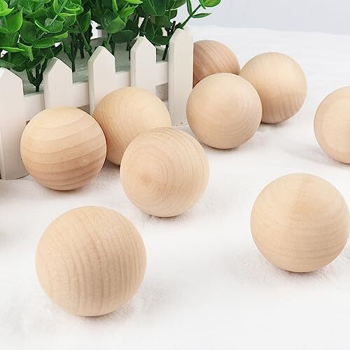 25 Pack 2 Inch Unfinished Wooden Balls Wooden Round Ball Wood Spheres ...