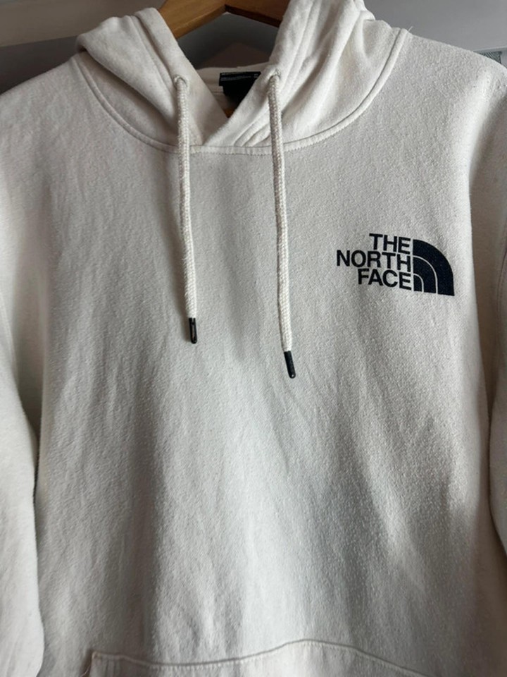 The North Face Hoodie Men’s XL Cream Never Stop Exploring Back Logo ...