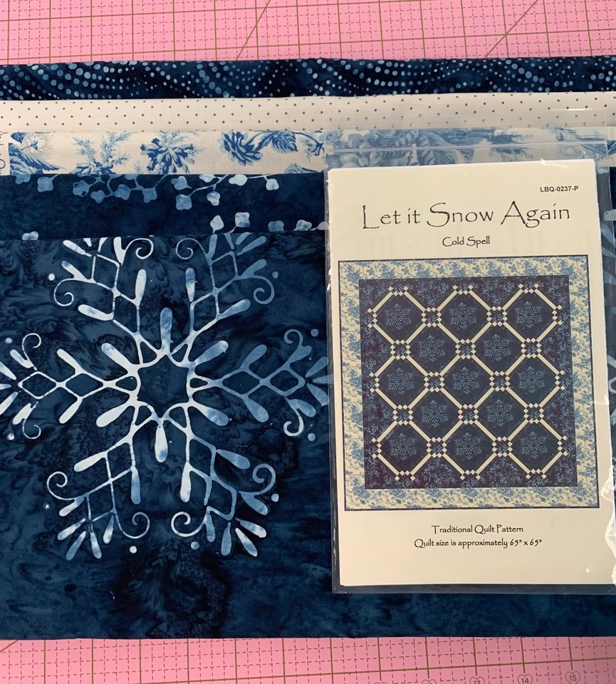 Laundry Basket Quilts Quilt Kit LET IT SNOW AGAIN Cold Spell Fabrics ...