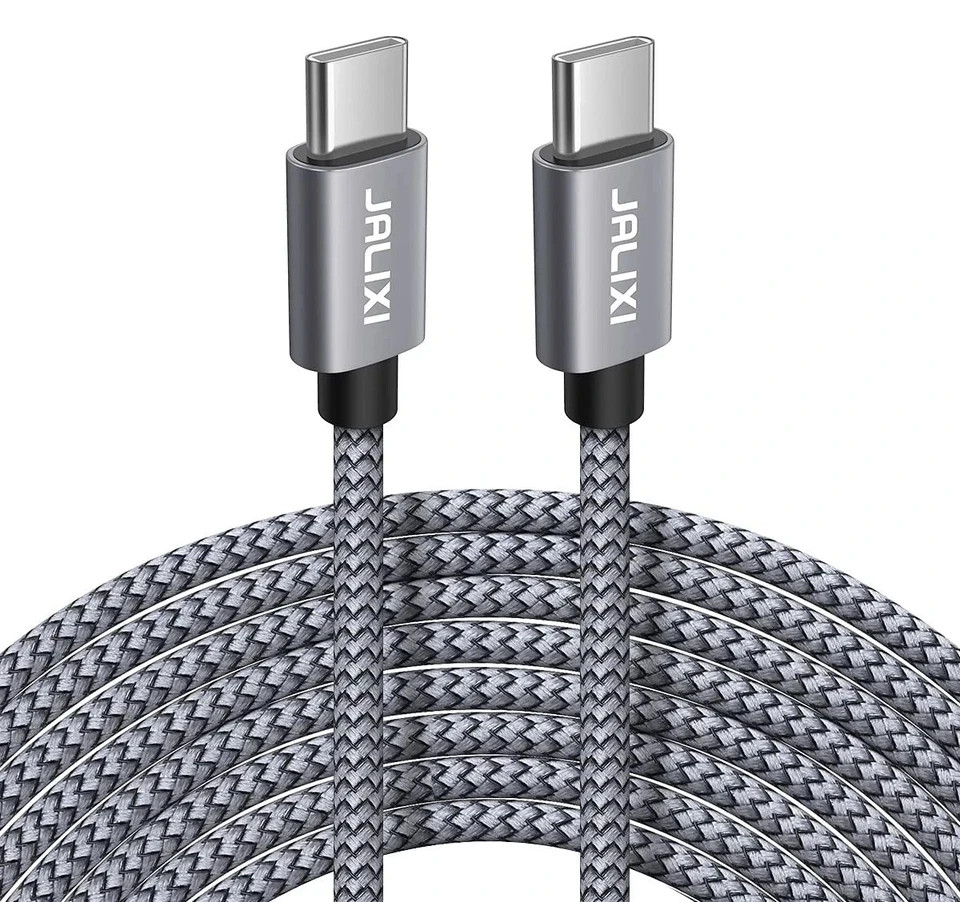 20ft/6m USB C to USB C Cable Fast Charging 60W Extra Long USB Type C ...