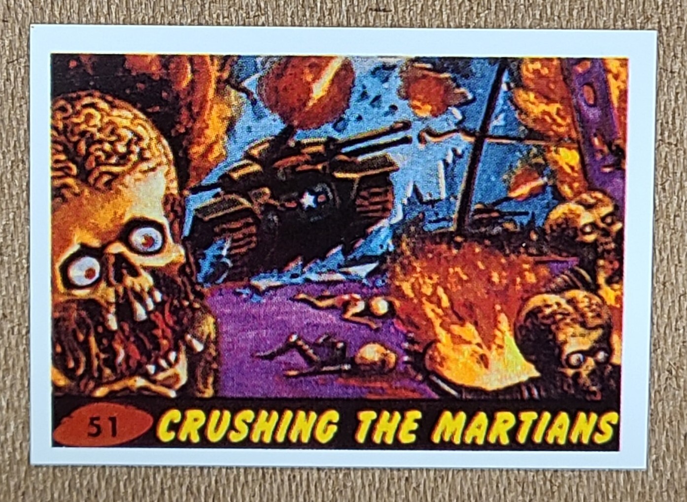 1984 Mars Attacks Card #51 Crushing The Martians - Renata Galasso ...