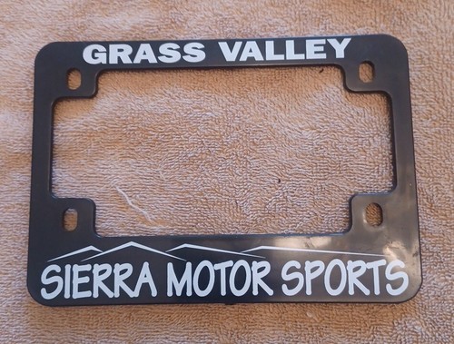Vintage Grass Valley CA Sierra Motor Sports Motorcycle License Plate ...