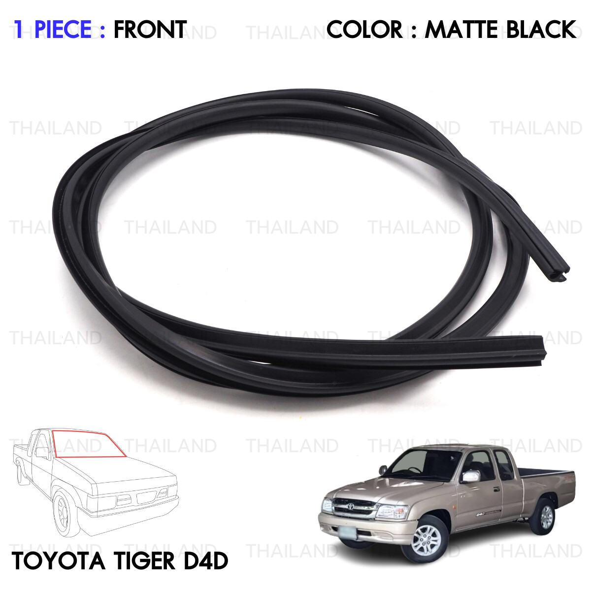Front Windshield Molding Upper For Toyota Tiger Hilux LN145 LN147 1998 ...