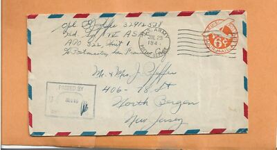 WORLD WAR II MILITARY COVER APO 322 / 194 CENSORED 1944 | eBay