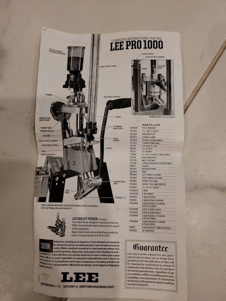 lee pro 1000 progressive press | eBay