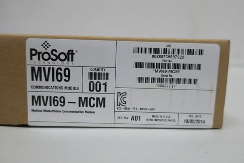 New Sealed ProSoft MVI69-MCM MVI69 Modbus Master/Slave Communication ...