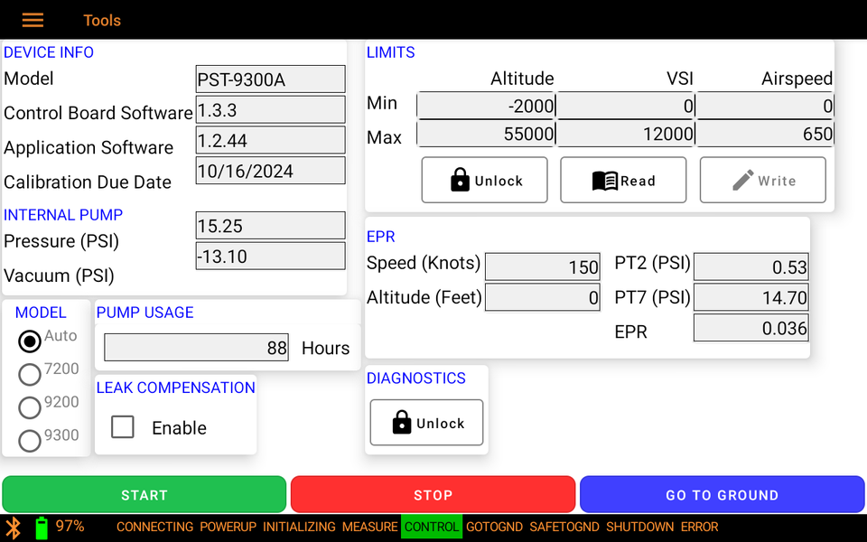 AIRR Engineering Automated 3 Chan AOA RVSM Pitot-Static Air Data Test ...
