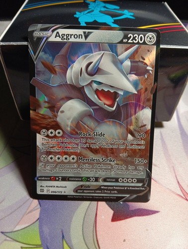 Aggron V Ultra Rare Holo - 096/172 -Pokemon TCG SWSH Brilliant Stars ...