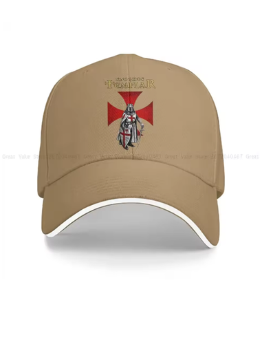 Knights Templar Baseball Cap Adjustable Red Cross Knight in Armor Sun ...