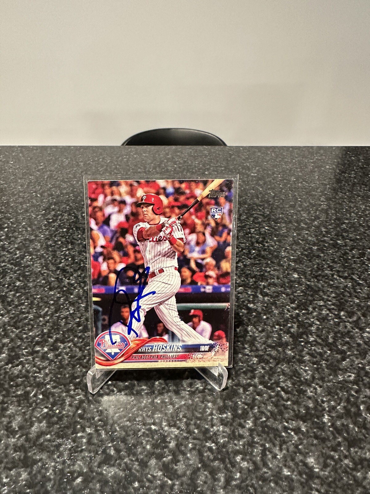 2018 TOPPS Series 1 - Rhys Hoskins - Rookie Card # 259 - Signed ...