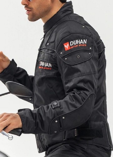 MENS DUHAN MOTORCYCLE JACKET MOTO BIKER ARMOUR PAD PROTECTION MOTORBIKE ...