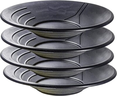 Sluice Monkey 4 Pack 14" Black Gold Panning Pans For your Gold Panning ...