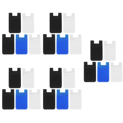 5 PCS Mobile Phone Silicone Card Case Back Sticker Cell Wallet | eBay