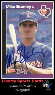 1989 Donruss Mike Stanley #166 Authentic Autographed Card Texas Rangers ...