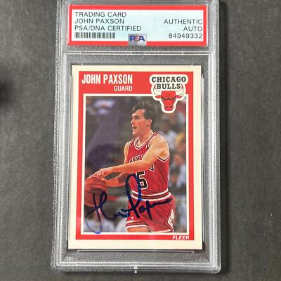 1989-90 Fleer #22 John Paxson Signed Card AUTO PSA Slabbed Bulls | eBay
