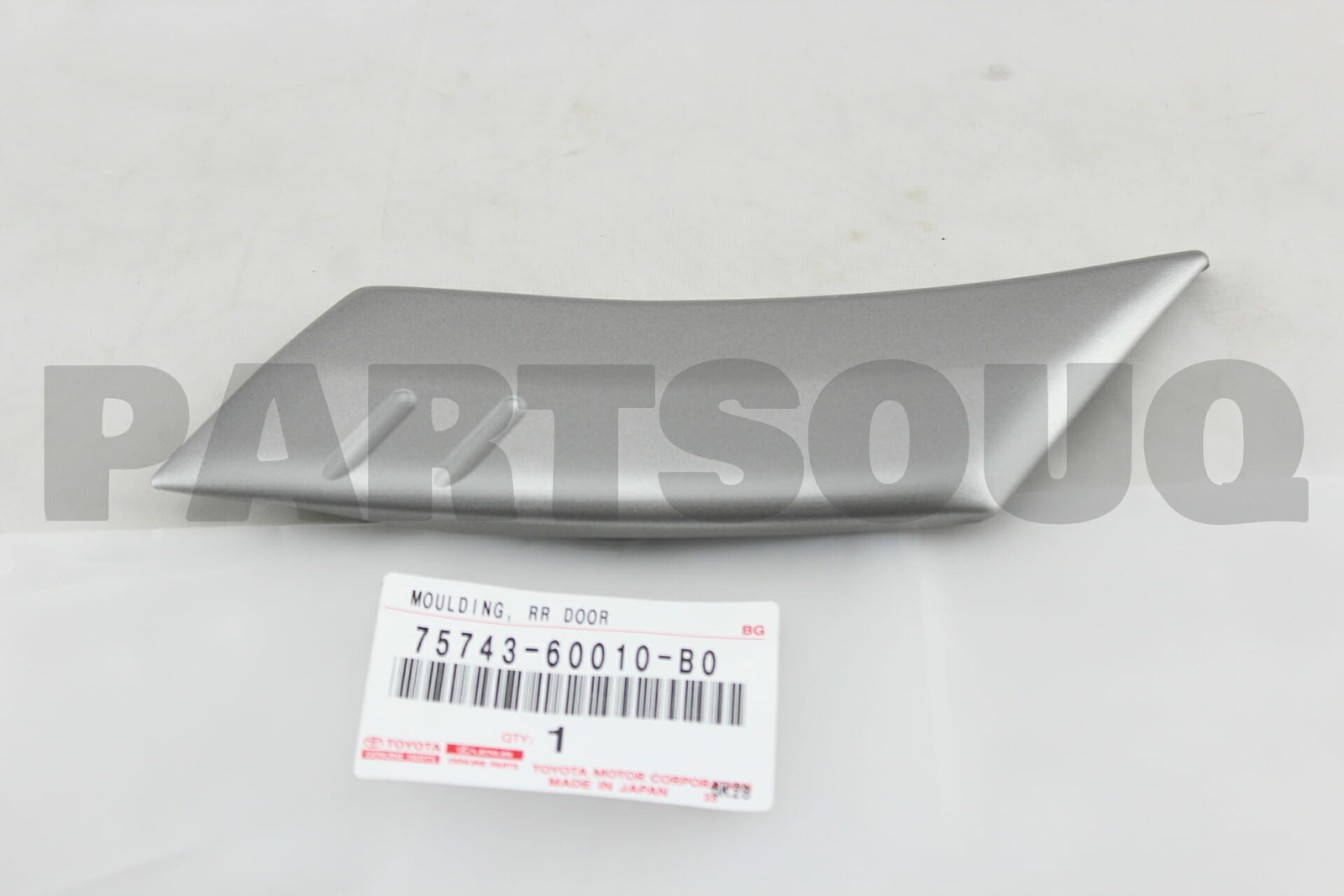 7574360010B0 Genuine Toyota MOULDING, REAR DOOR, OUTSIDE UPPER REAR RH ...