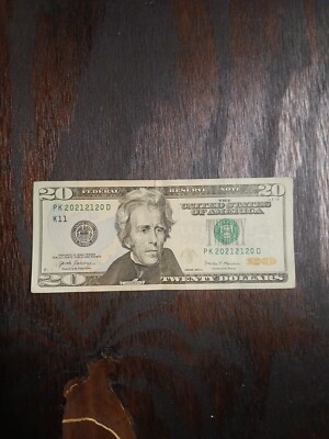 $20 " Super Trinary Century Note". 2021-2120. Acending, Decending S# ...