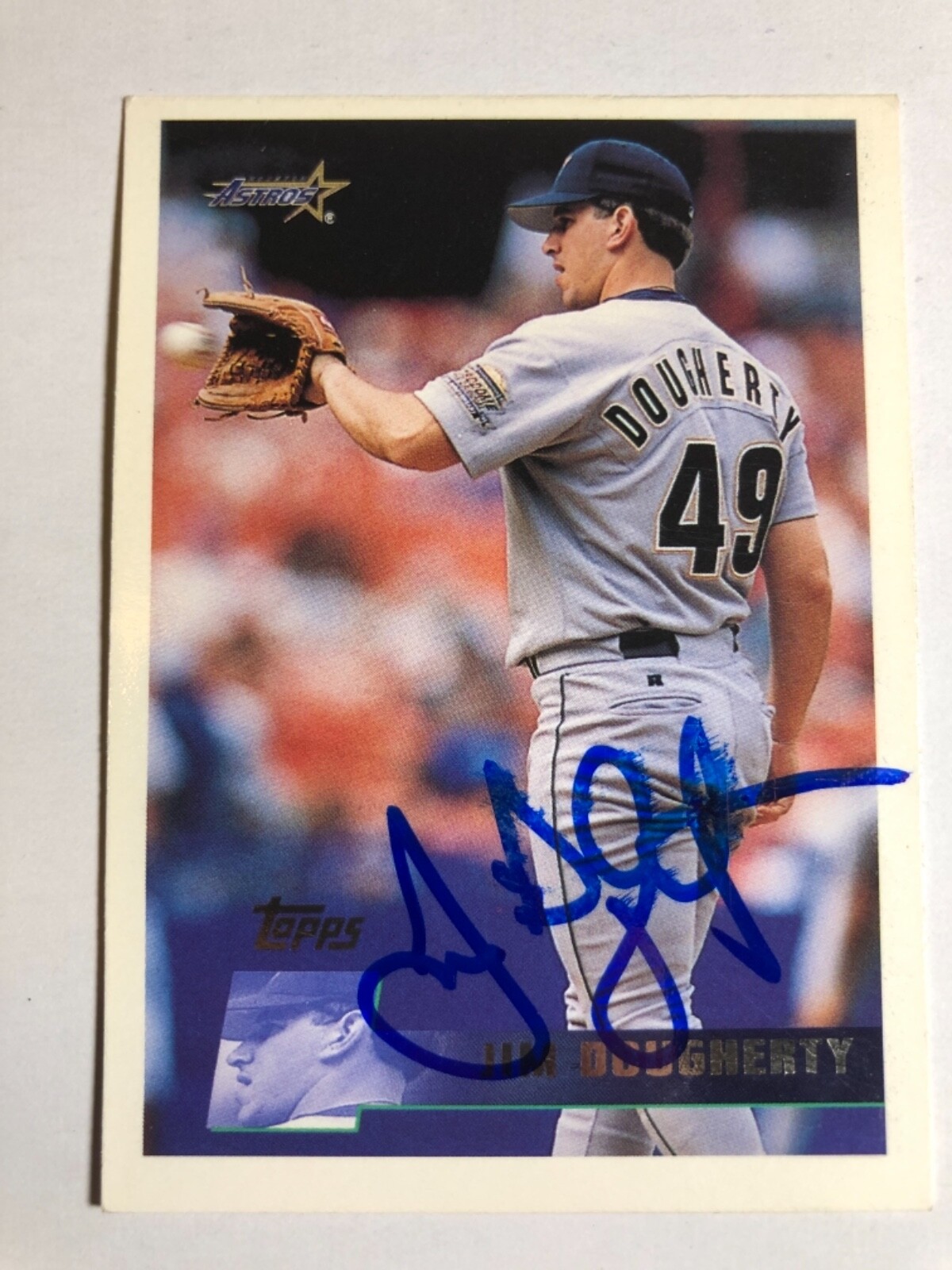 1996 Topps Jim Dougherty Houston Astros Autographed Baseball Card #76 ...