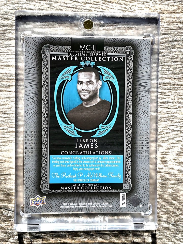 2015 UPPER DECK UD TIME GREATS MASTER COL LEBRON JAMES AUTOGRAPH AUTO ...