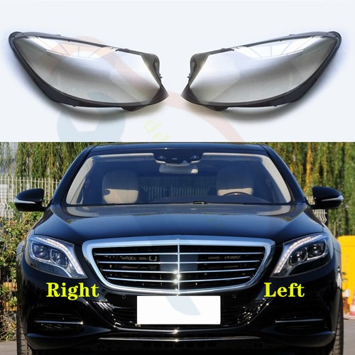 2Pcs For Mercedes W222 S-Class 2014-2017 LH&RH Headlight Lens Cover ...