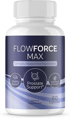 (1 Pack) Flow Force Max - Vegan, Male Vitality Supplement Pills - 60 ...