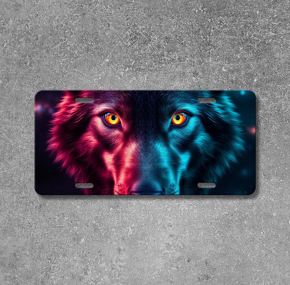 Bold Wolf License Plate Personalized Front Plate Unique Gift | eBay
