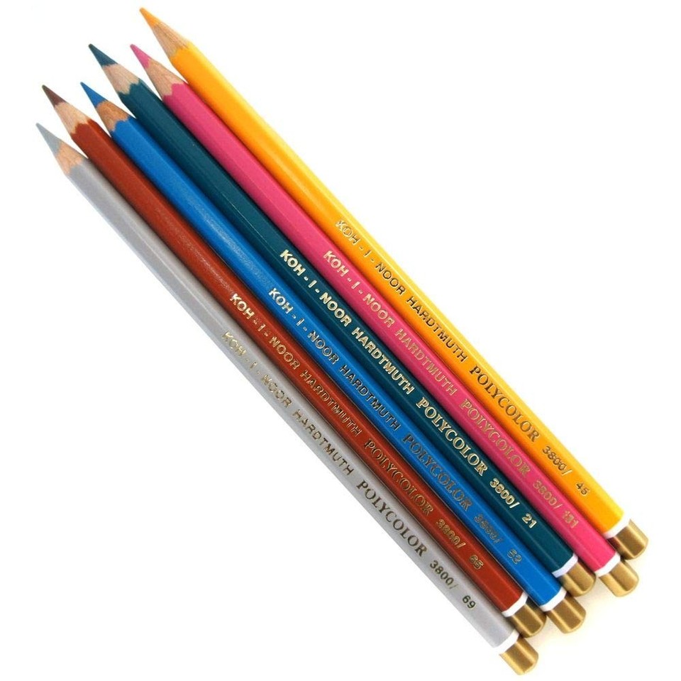 Polycolor Dry Color Drawing Pencil Ice Blue 15 Artist Sketching Tool ...