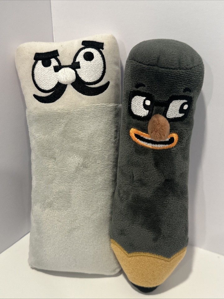 RARE BabyFirst TV Color Crew Talking PENCIL & Eraser 8" Plush Toys ...