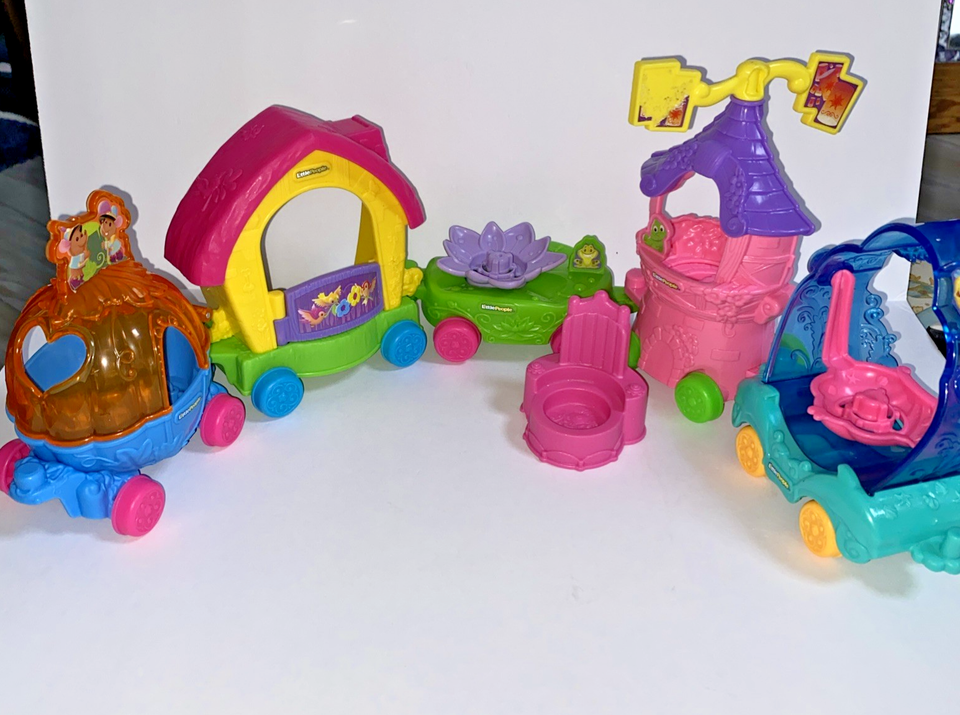 Fisher Price Little People Disney Princess 5 Train Parade Floats NO ...