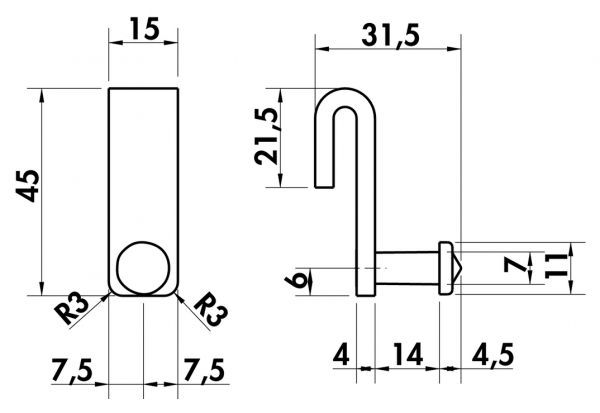 Cast Hook, Rail System, Anthracite | eBay