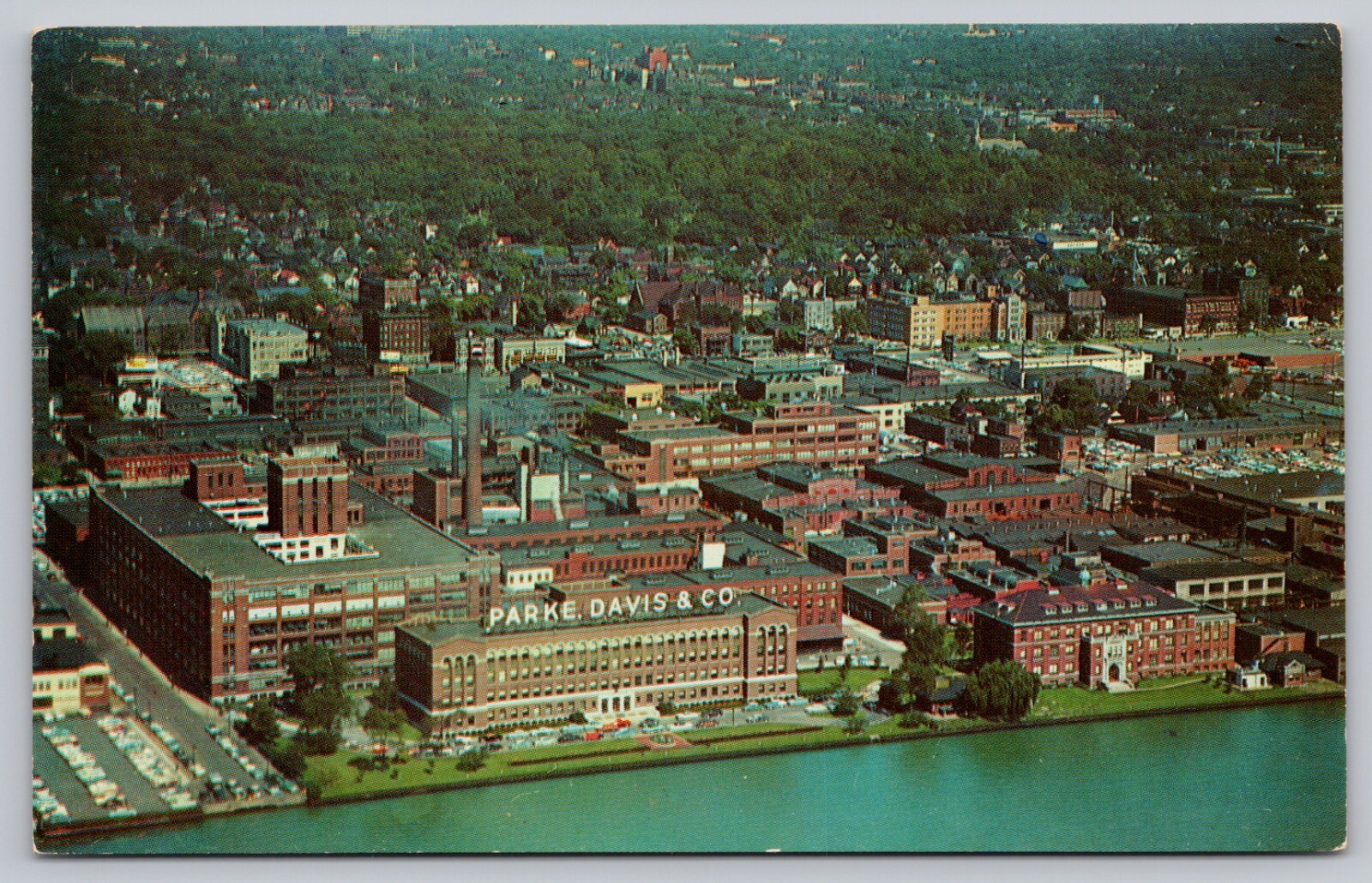 Postcard - Parke, Davis & Co. - Detroit, Michigan - Aerial View, 1950s ...