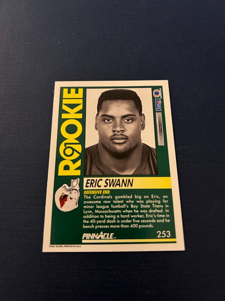 1991 Pinnacle Football Eric Swann Rookie Card #253 Set Break NM-MT | eBay